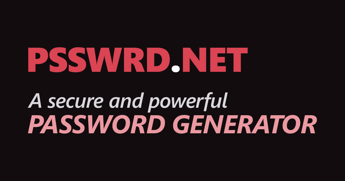 PSSWRD - Free password generator